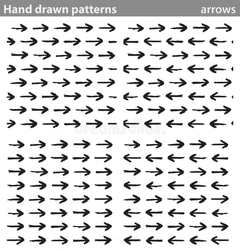Hand Drawn Patterns, Arrows Stock Vector - Illustration of symbol ...