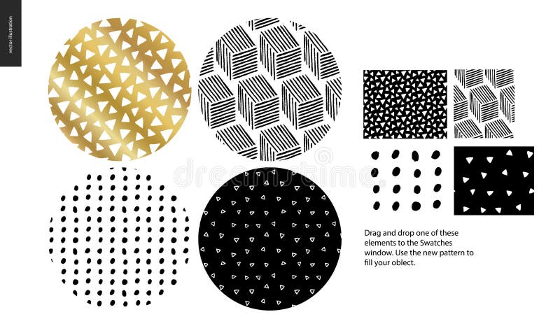 Hand Drawn Patterns - Rounded Stock Vector - Illustration of decoration ...