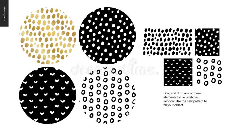 Hand Drawn Patterns - Rounded Stock Vector - Illustration of graphic ...