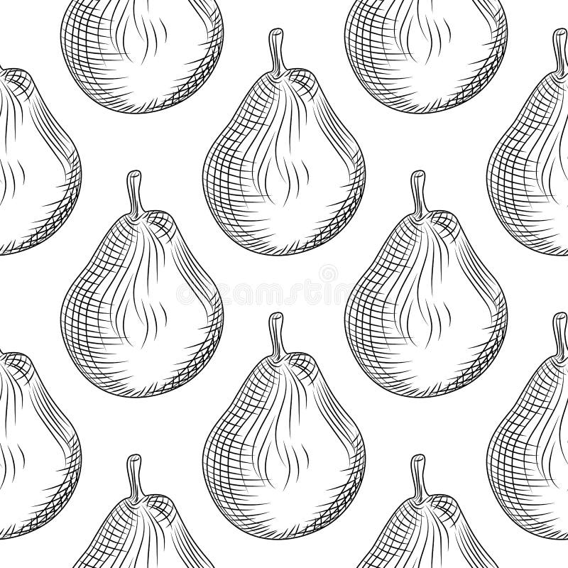 Pears seamless pattern stock vector. Illustration of orange - 19373612