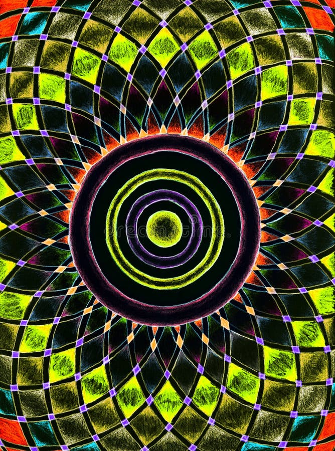 A Hand Drawn Pen and Pencil Pattern of Circles and Curves. Stock ...