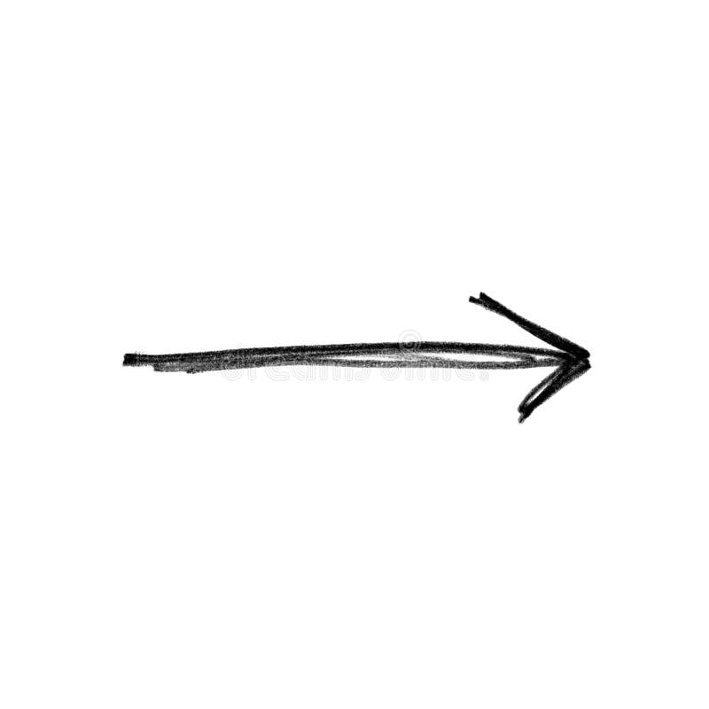 Hand drawn pencil arrow stock illustration. Illustration of grunge ...