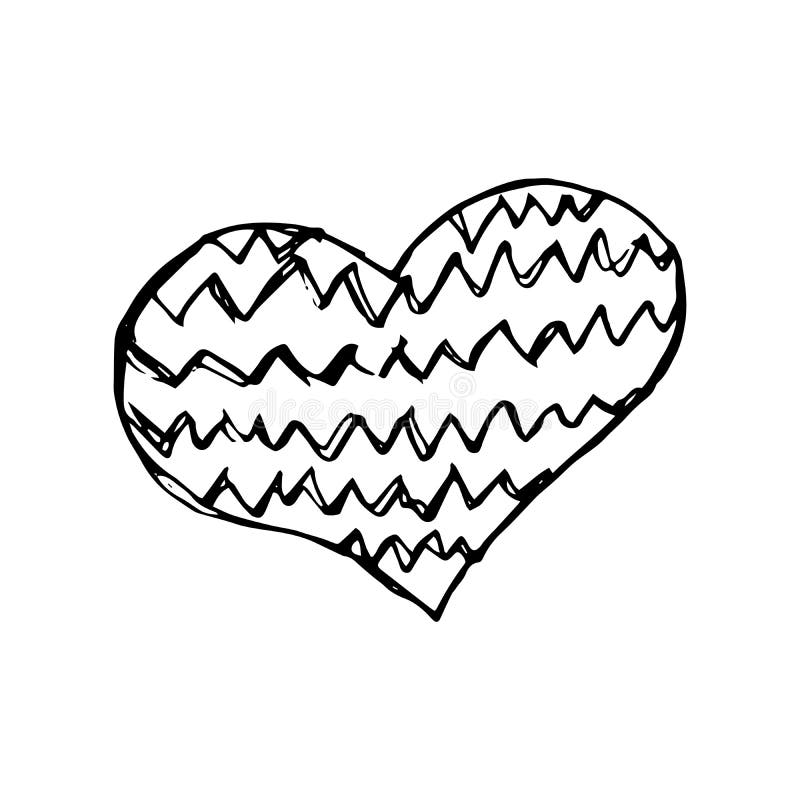 Hand Drawn Pencil Scribble Hearts Stock Vector - Illustration of hand ...