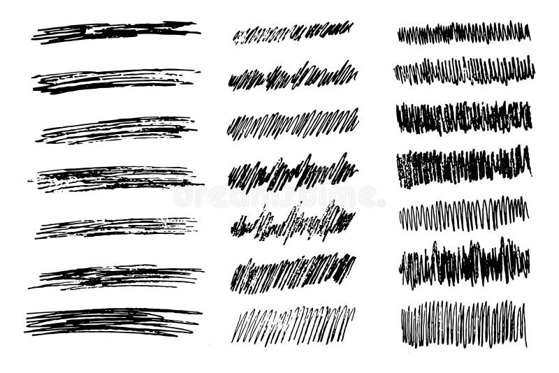 Hand Drawn Pencil Scribble Rectangles Stock Vector - Illustration of ...