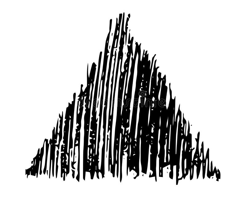 Hand Drawn Pencil Scribble Triangle Stock Vector - Illustration of mark ...