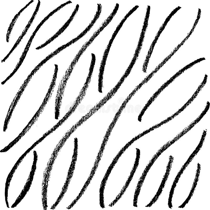Hand Drawn Pencil Textures Pattern. Crayon Paint Scratch Lines and Dots ...