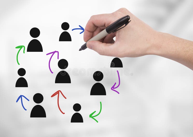 Hand-drawn People Profile Icons with Hand Writing Stock Image - Image ...