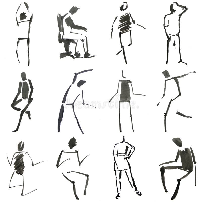 People sketch stock vector. Illustration of figure, creativity - 14954839