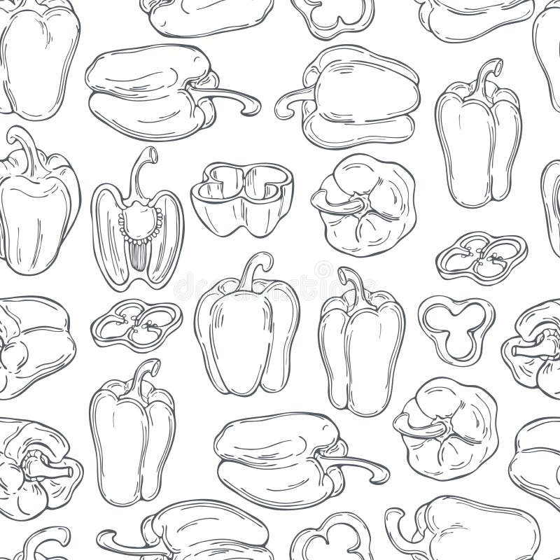 Vintage Peppers Pattern Stock Illustrations – 855 Vintage Peppers ...