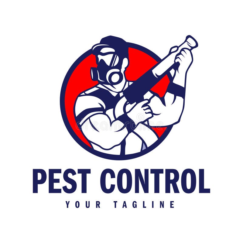 Hand-drawn Pest Control Logo Design Vector Illustration Stock Vector ...