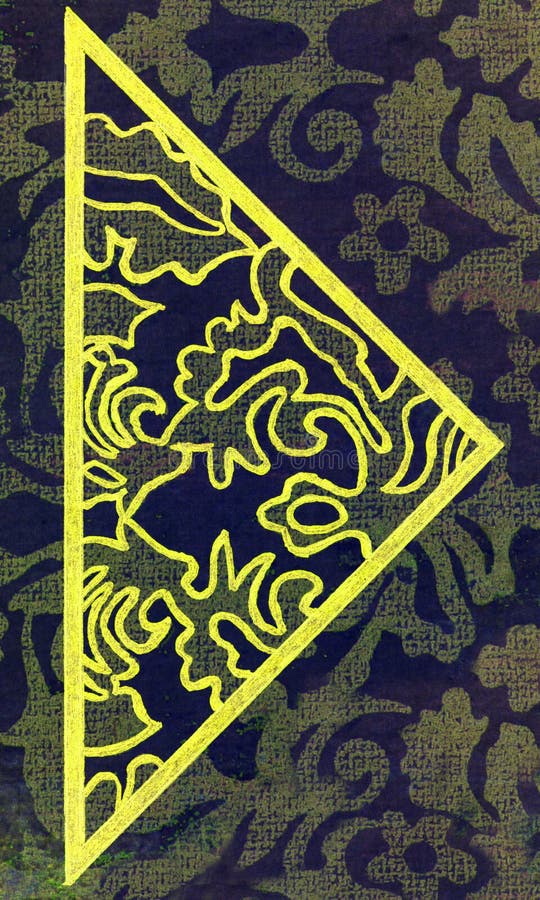 Patterned Drawing of Triangle. Stock Illustration - Illustration of ...