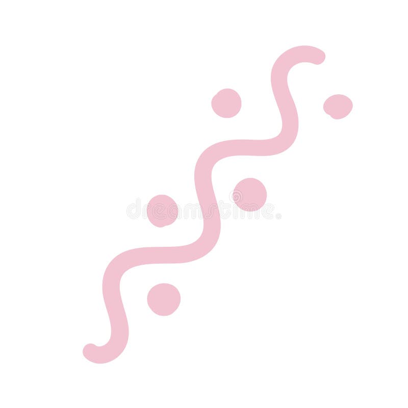 Hand Drawn Pink Element in Doodle Style. Stock Vector - Illustration of ...