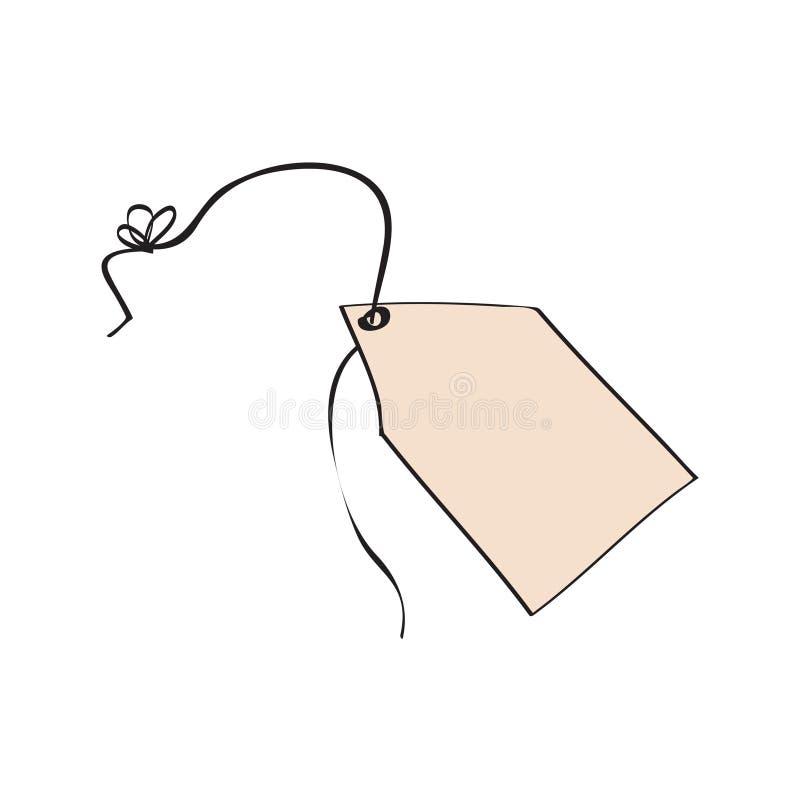 Hand Drawn Pink Price Doodle Tag Label Vector Illustration Stock ...