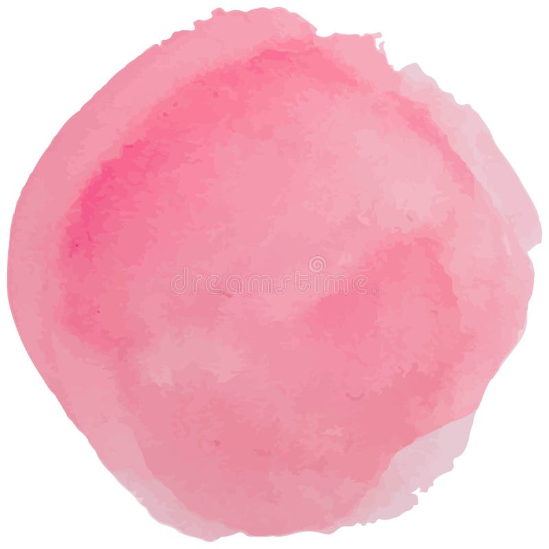 Hand-drawn Pink Watercolor Oval Vector Frame with Copy Space Stock ...