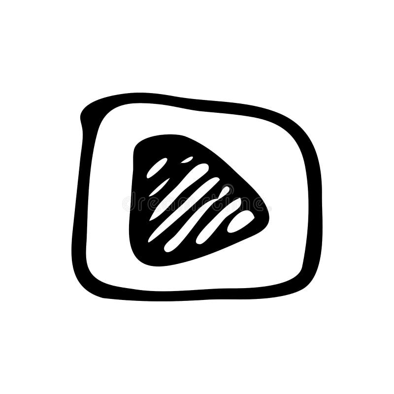 Hand Drawn Play Button Doodle. Sketch Style Icon. Decoration Element ...