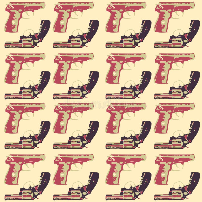 Hand Guns Vector Illustration Stock Vector - Illustration of criminal ...