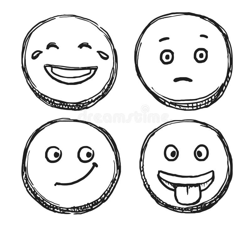 Scribble Smiley Face Stock Illustrations – 454 Scribble Smiley Face ...