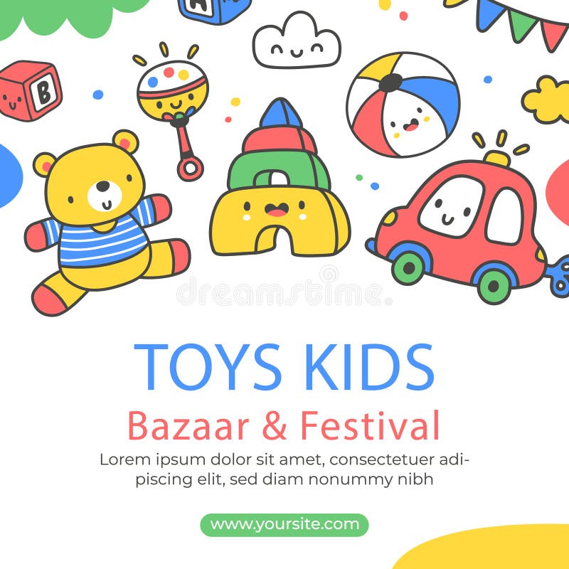 Hand Drawn Posts Set for Kids Vector Illustration Stock Vector ...