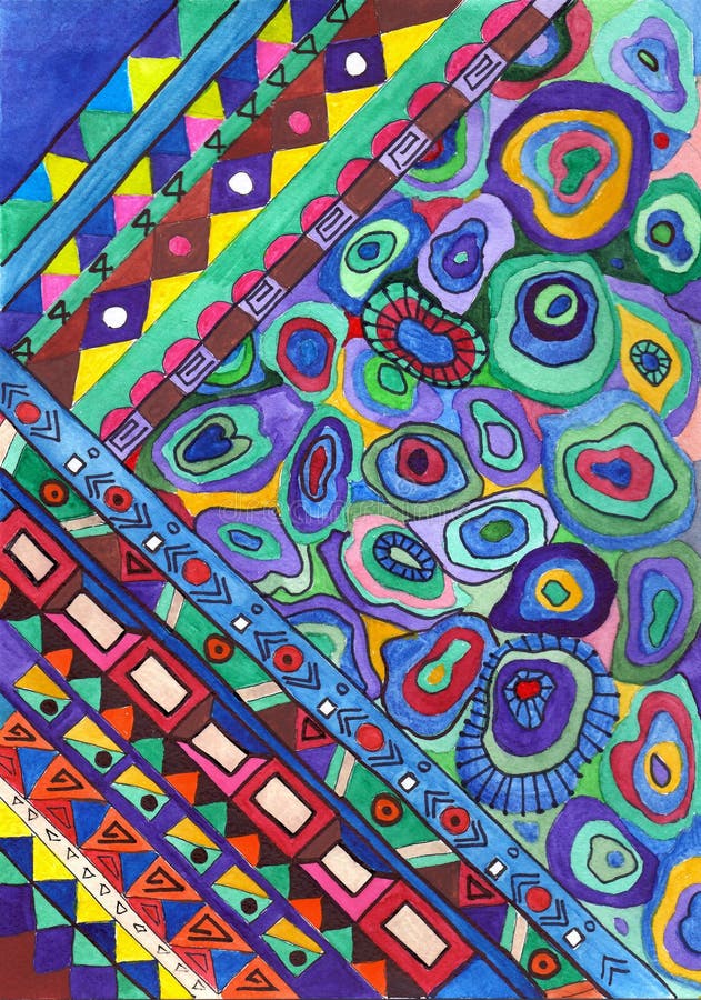 Hand Drawn Print Pattern with Fun Elements Stock Illustration ...