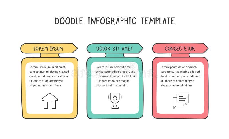 Hand Drawn Process Template Stock Illustration - Illustration of ...