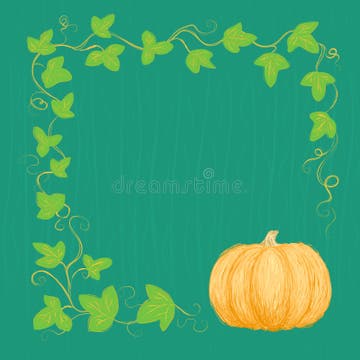 Border Pumpkin Vine Stock Illustrations – 250 Border Pumpkin Vine Stock ...