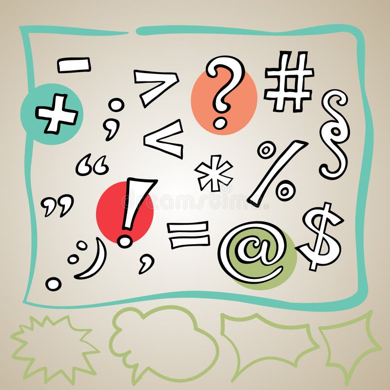Cartoon Punctuation Stock Illustrations – 1,853 Cartoon Punctuation ...