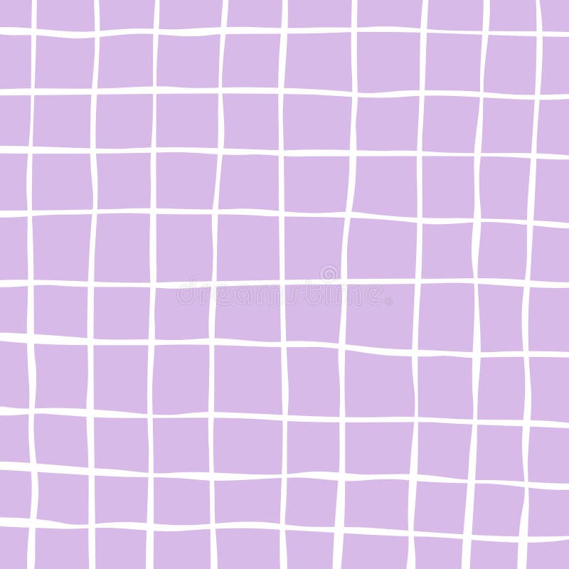 Hand Drawn Purple Cute Grid Pattern for Background. Doodle Beige, Plaid ...