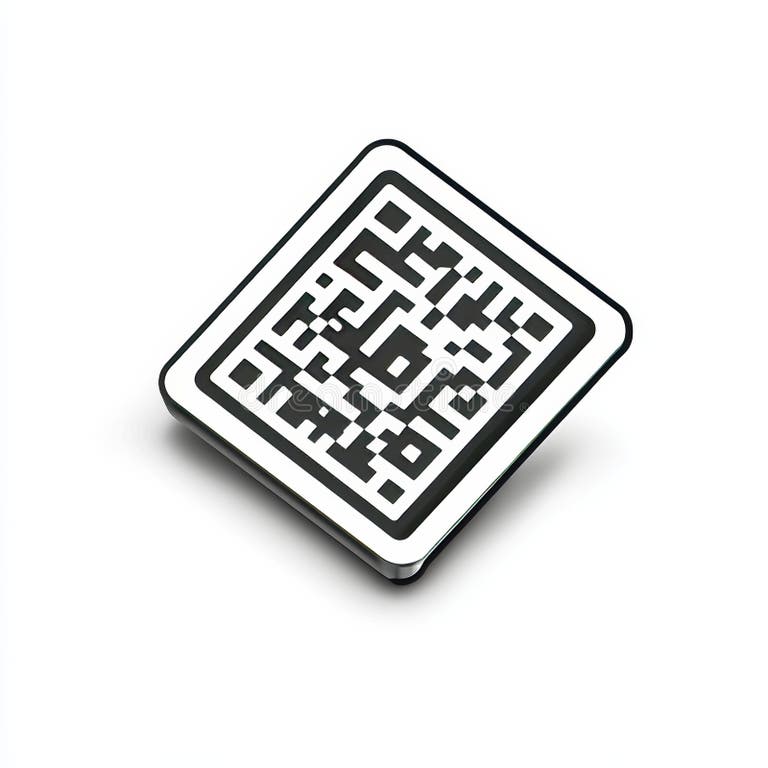 A Hand-drawn QR Code Illustration Featuring Placeholder Text on Paper ...