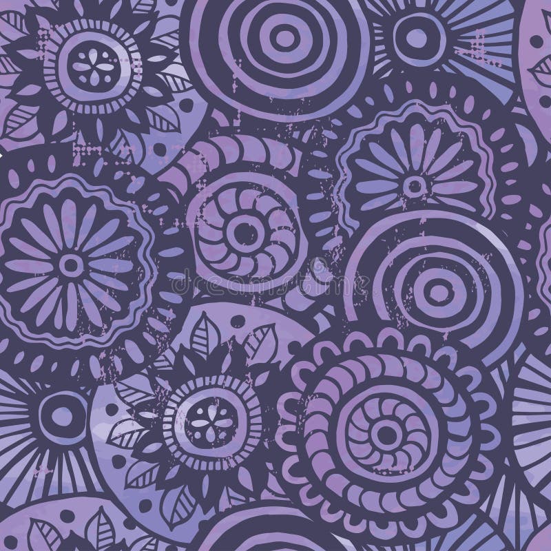 Hand Drawn Quaint Watercolor Seamless Pattern Stock Vector ...