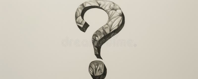 Hand-drawn Question Mark with Artistic Floral Patterns Stock Image ...