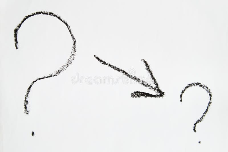 Hand-drawn Question Mark, Boldly Marked in Black on a White Sheet of ...