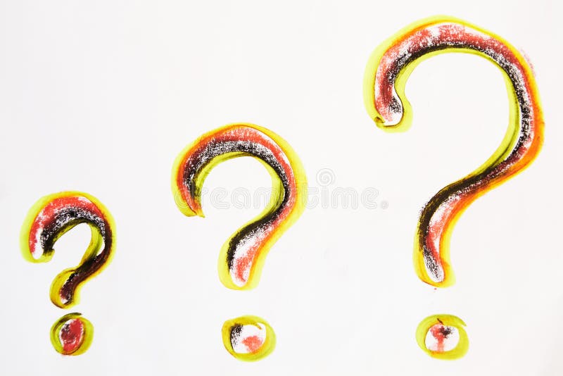 Hand-drawn Question Mark, Boldly Marked in Black on a White Sheet of ...