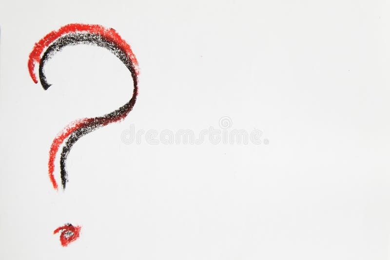 Hand-drawn Question Mark, Boldly Marked in Black on a White Sheet of ...