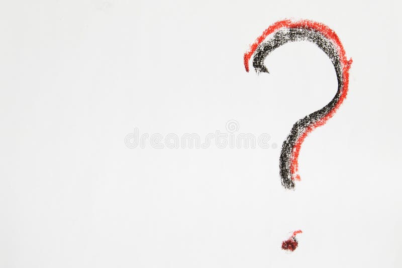 A Question Mark and Arrow Written in the Snow. the Cold Frosty Texture ...