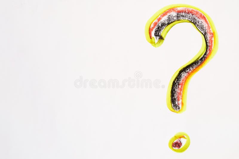 Hand-drawn Question Mark, Boldly Marked in Black on a White Sheet of ...