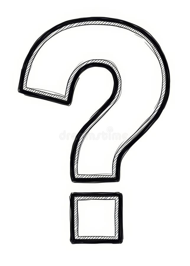 Hand Drawn Question Mark Illustration Sketch Question Mark Perfect for ...