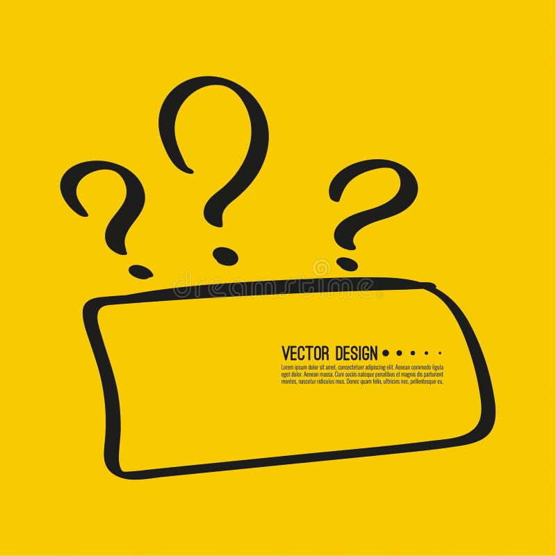 Hand drawn question mark. stock vector. Illustration of quality - 221350112