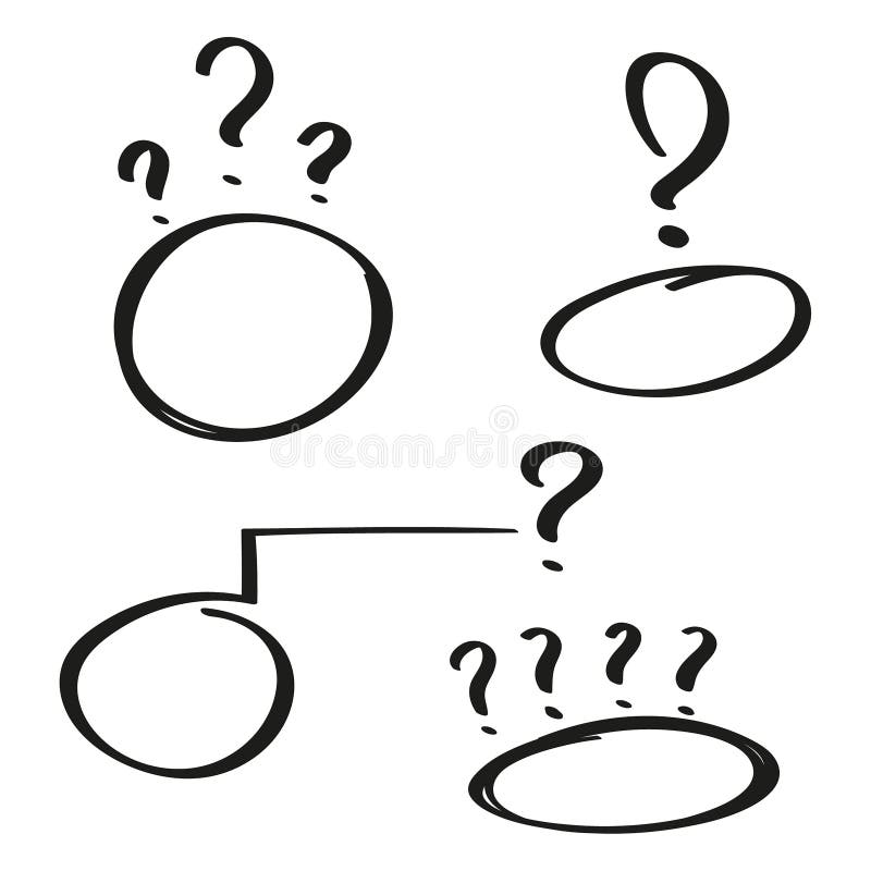 Hand drawn question mark. stock vector. Illustration of symbol - 214600583