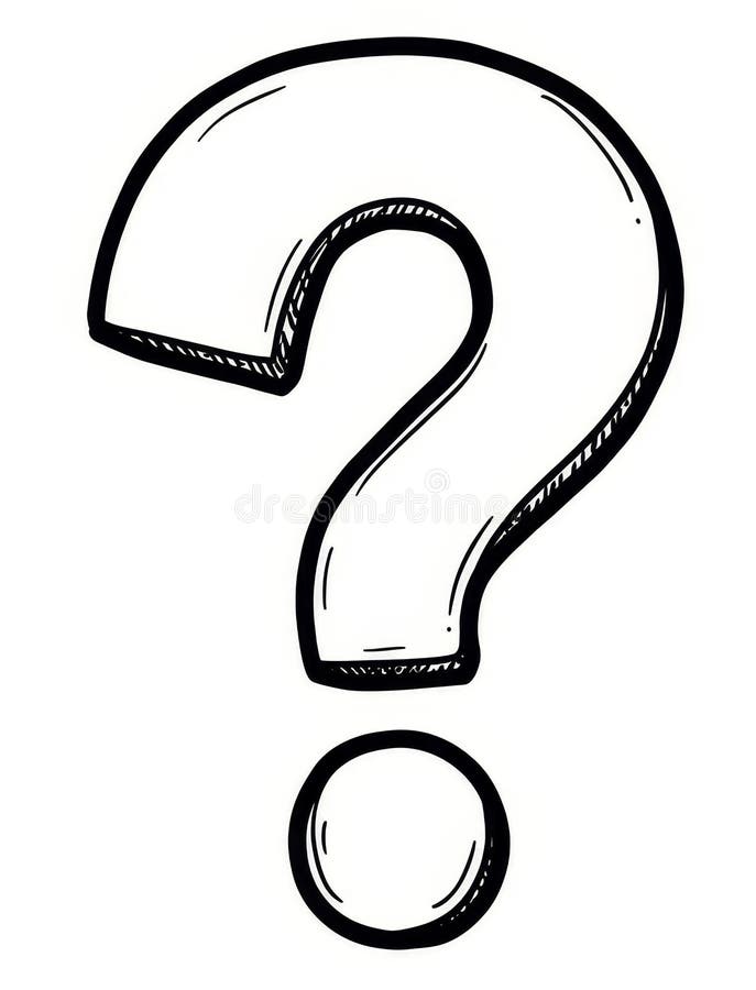 Hand Drawn Question Mark Sketch a Simple Handdrawn Question Mark ...