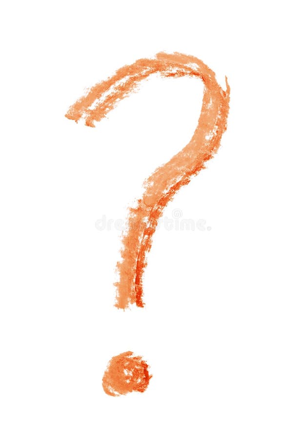 Hand Drawn Question Mark Symbol Isolated Stock Photo - Image of ...