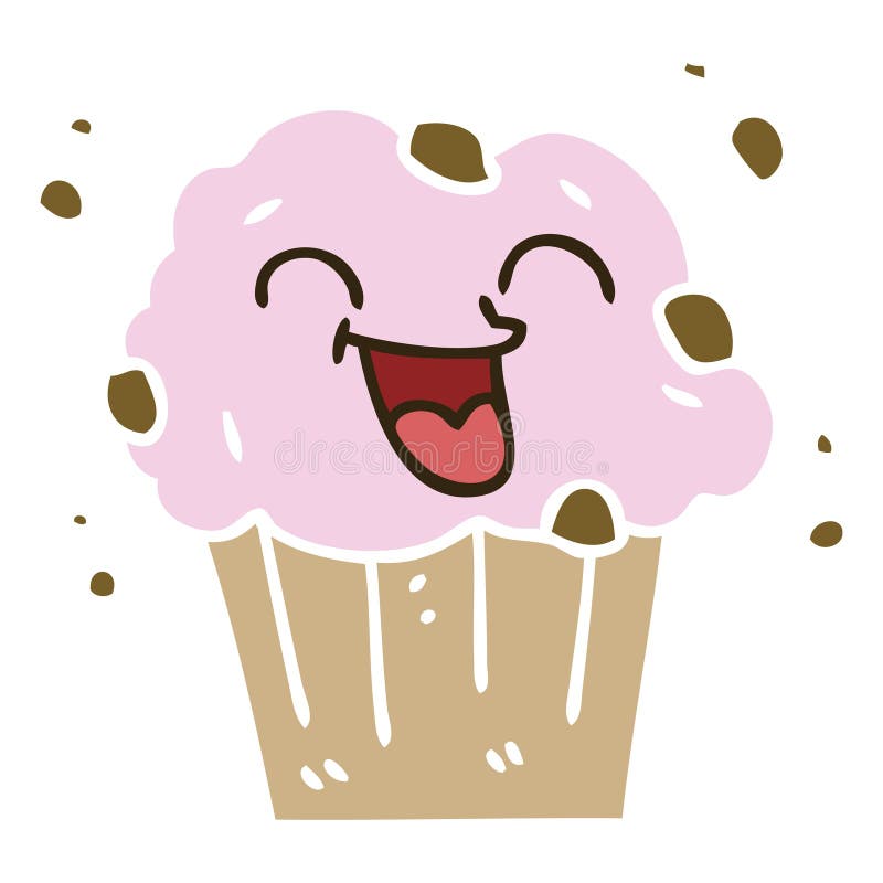 Happy Muffin stock vector. Illustration of multicolored - 8872880
