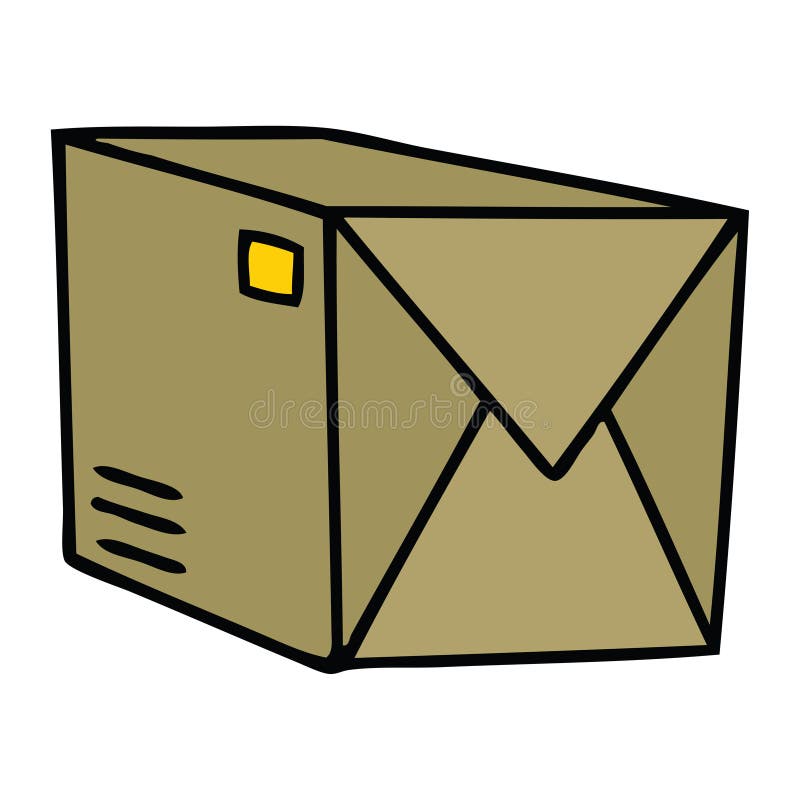 Hand Drawn Quirky Cartoon Parcel Stock Vector - Illustration of ...