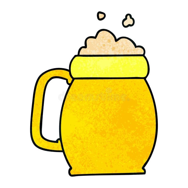 Cartoon pint of beer stock illustration. Illustration of retro - 37030315