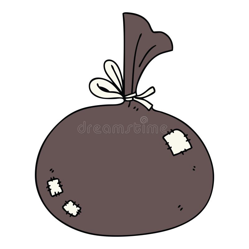 Hand Drawn Quirky Cartoon Sack Stock Vector - Illustration of character ...