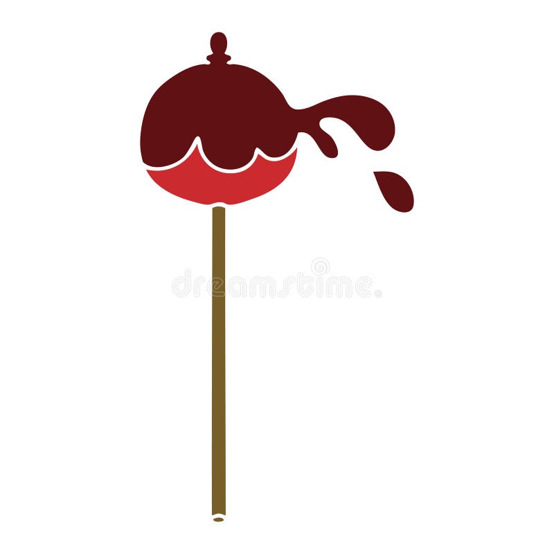 Hand Drawn Quirky Cartoon Toffee Apple Stock Vector - Illustration of ...