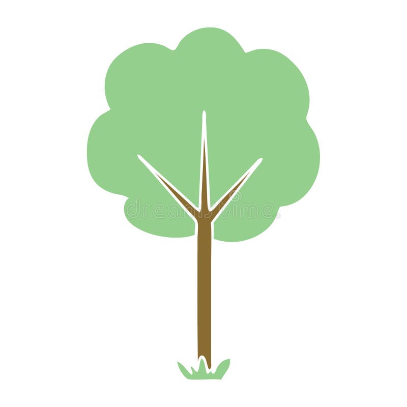 Hand Drawn Quirky Cartoon Tree Stock Vector - Illustration of cartoon ...