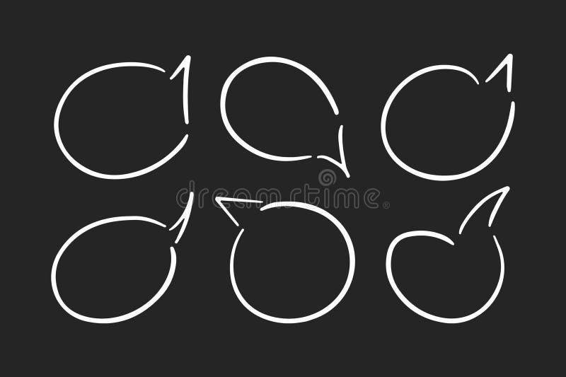 Hand Drawn Quote Frames Blank Template Collection. Doodle Isolated Text ...