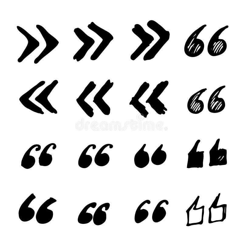 Quote Marks Isolated on White Background. Color Quotation Marks Vector ...