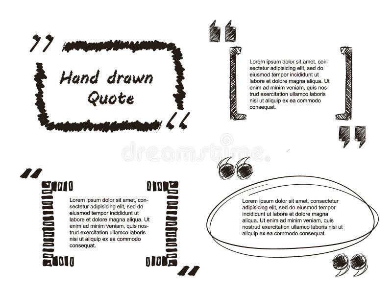 Hand drawn Quote stock vector. Illustration of icon, note - 62268837
