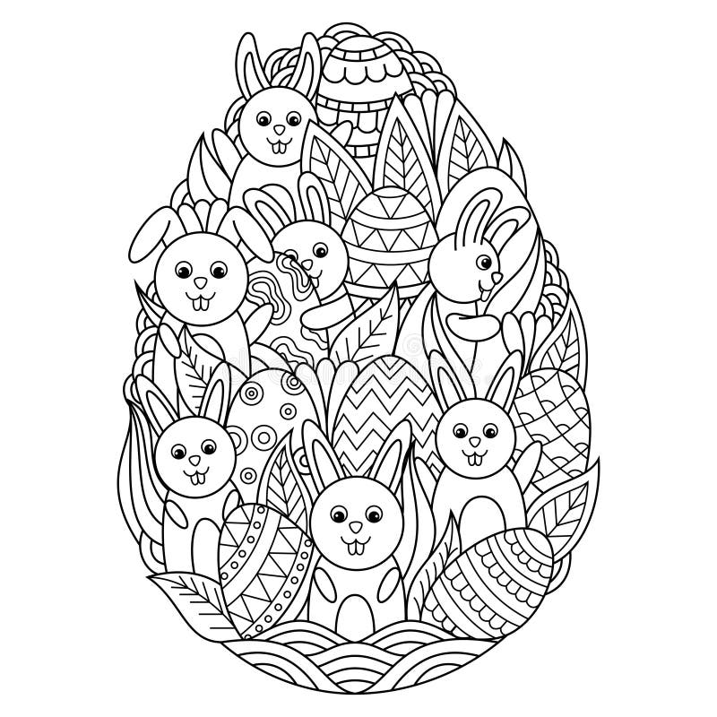Rabbit zentangle stylized stock vector. Illustration of artwork - 66132301